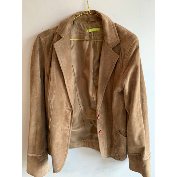 Sigrid Olsen | Jackets & Coats | Sigrid Olsen Suede Leather Army Green ...